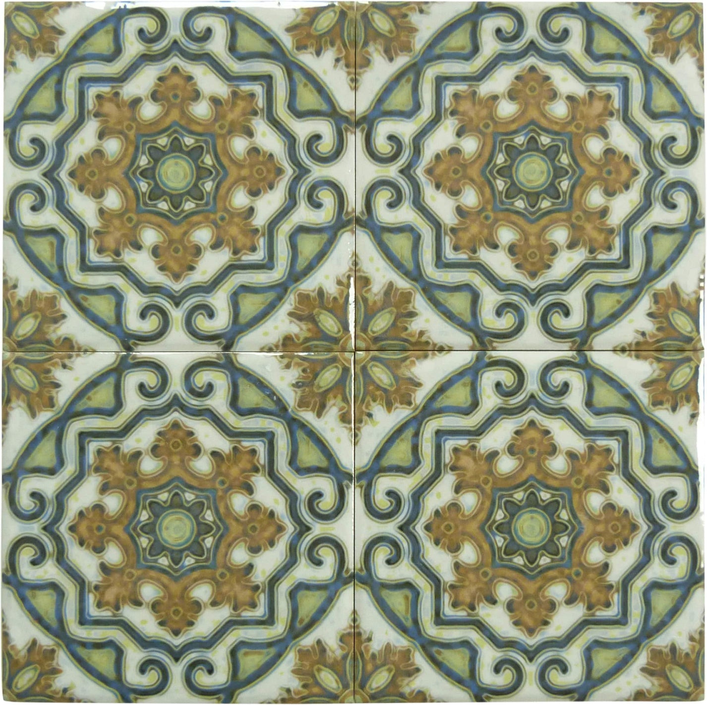 Tesoro Maioliche Nutmeg Brown 6x6 Glossy Porcelain Tile | Oasis Tile