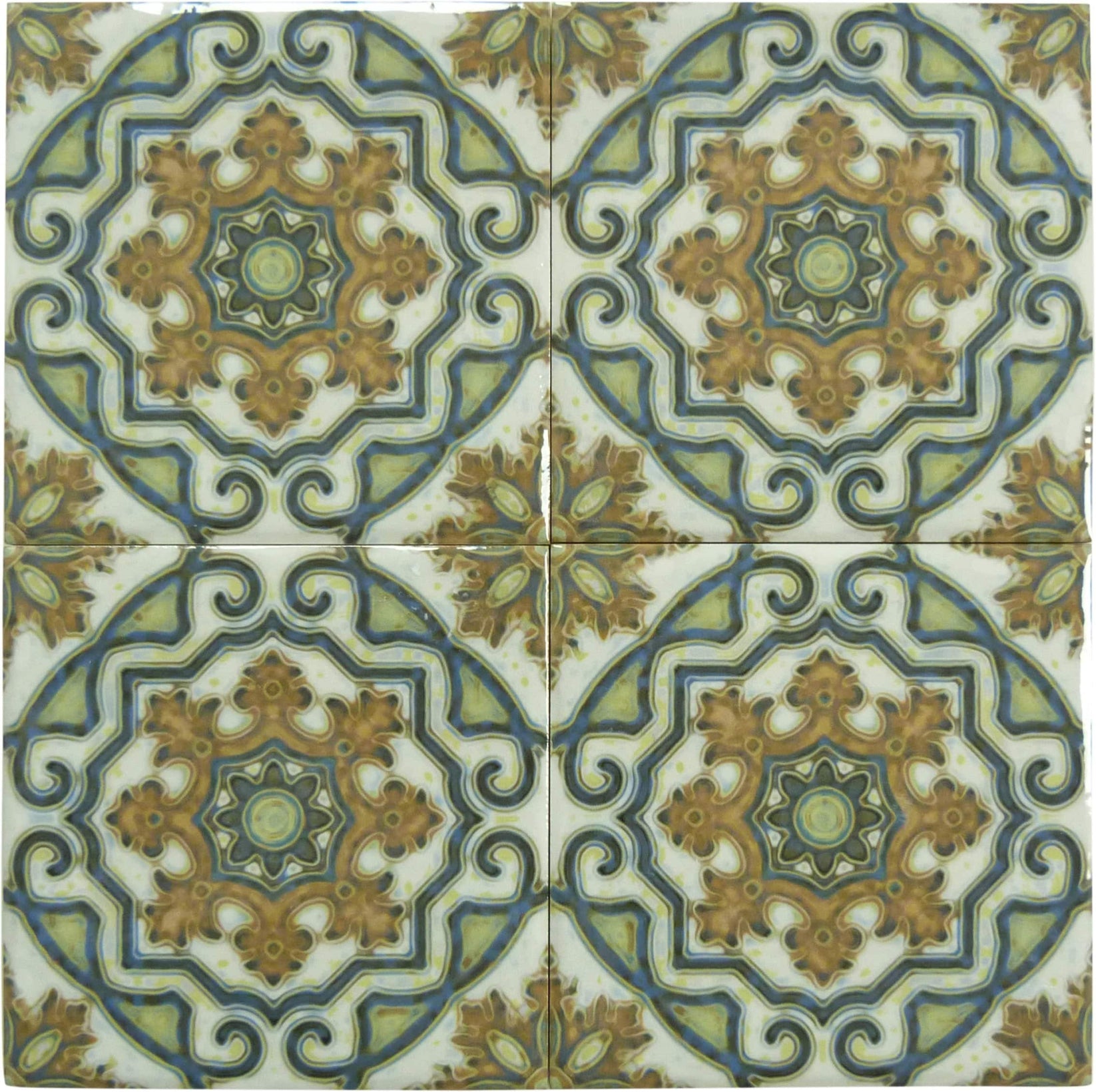 Tesoro Maioliche Nutmeg Brown 6x6 Glossy Porcelain Tile | Oasis Tile