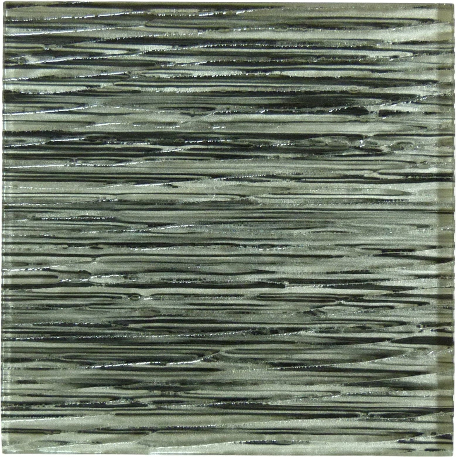 Tesoro Rainbow Streak Dusk Grey 6x6 Glossy Glass Tile Oasis Tile