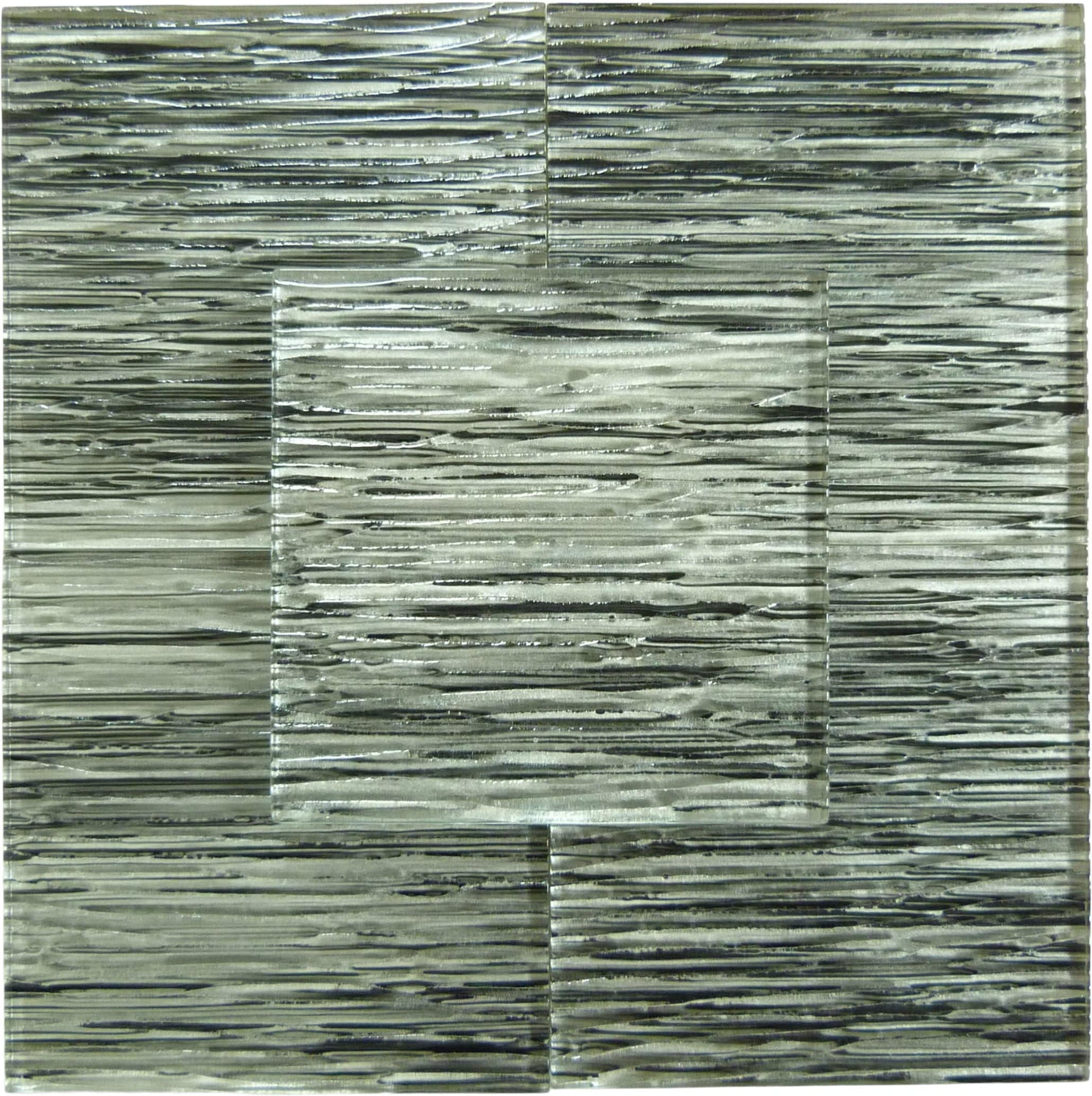 Tesoro Rainbow Streak Dusk Grey 6x6 Glossy Glass Tile Oasis Tile