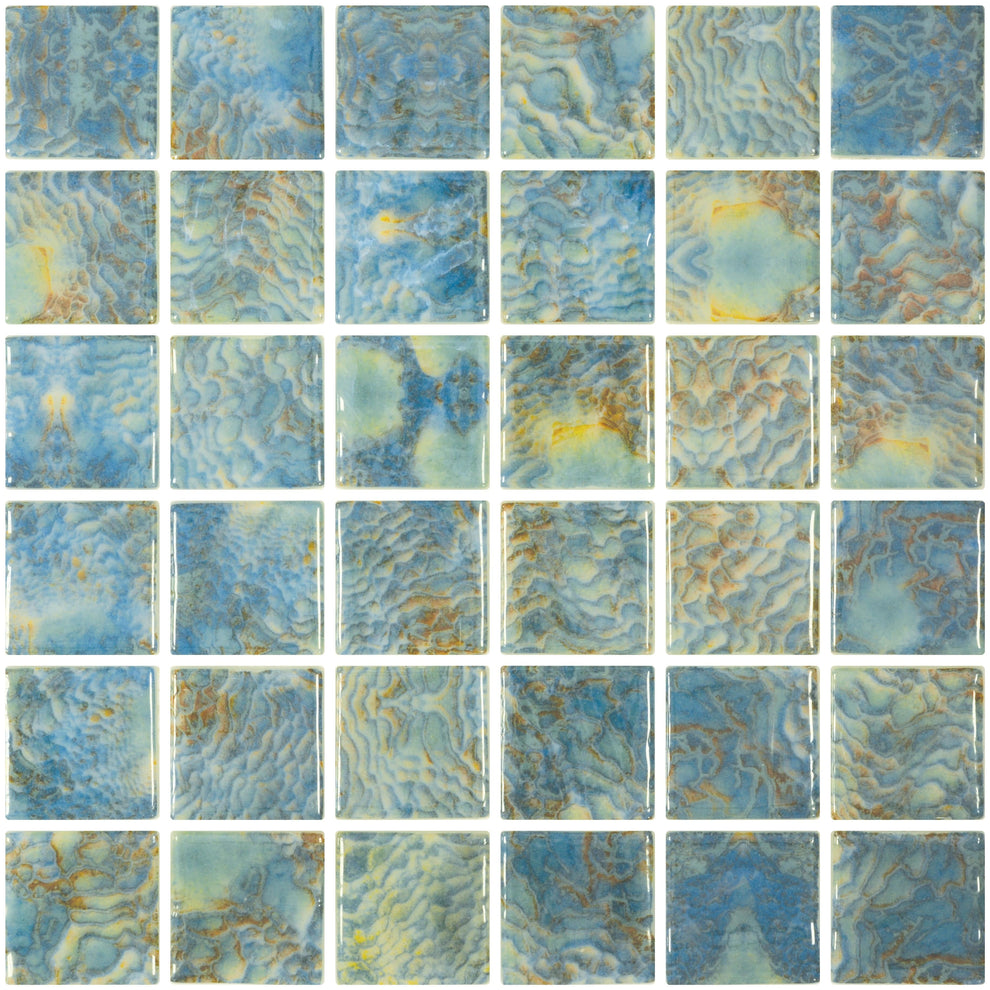 Vanguard Arrecife Green 2x2 Glossy Glass Tile | Oasis Tile