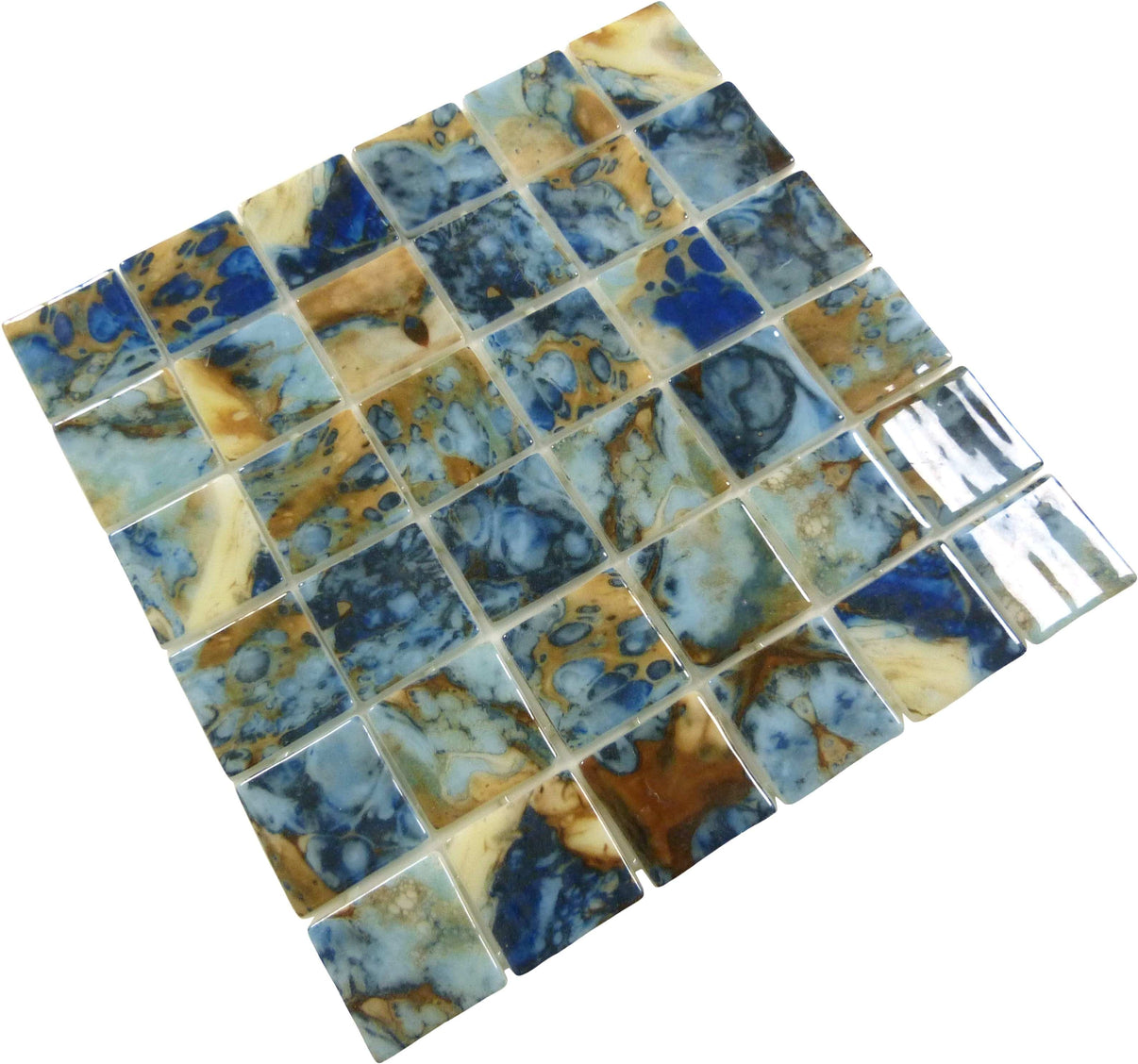 Vanguard Print 2x2 Glossy Glass Tile | Oasis Tile
