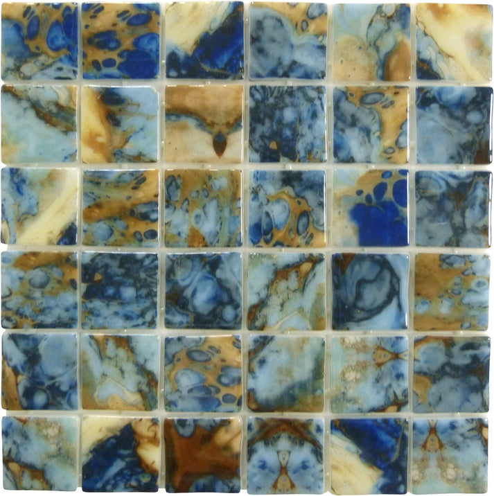 Vanguard Print 2x2 Glossy Glass Tile | Oasis Tile