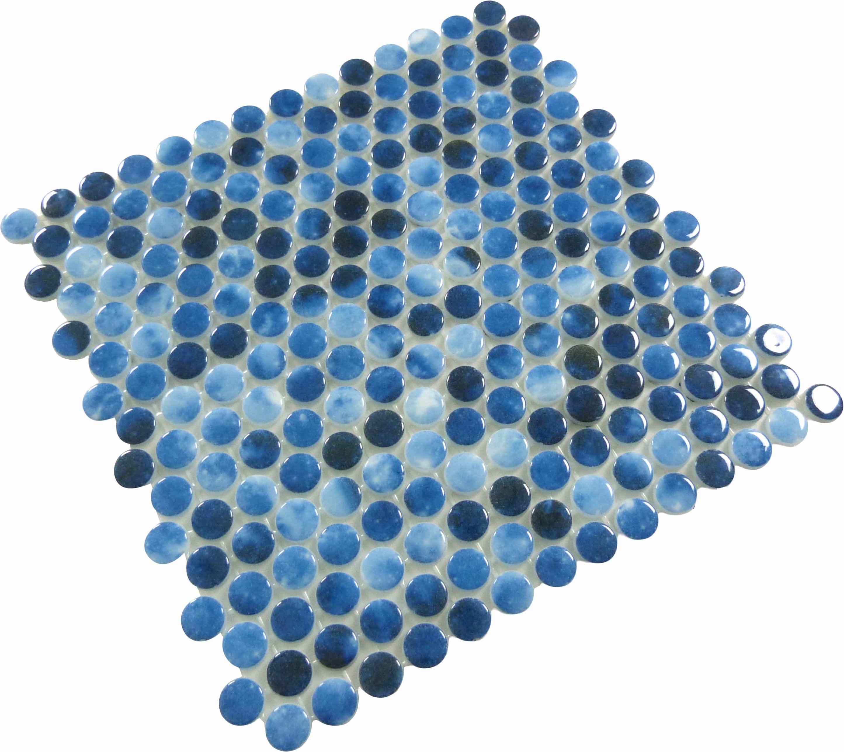 Vanguard Sena Penny Round Glossy Glass Tile | Oasis Tile
