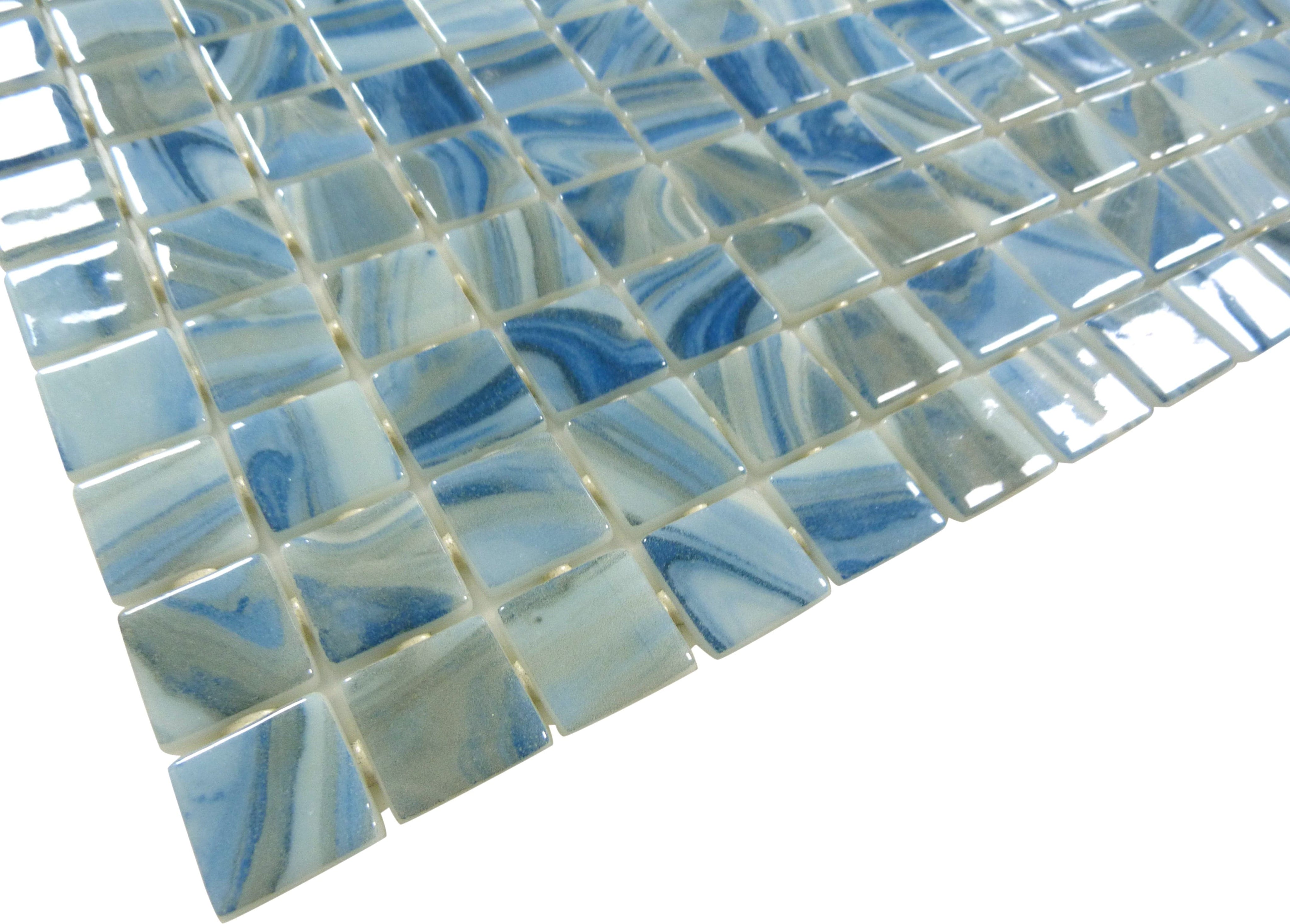 Vanguard Tourmaline 1x1 Glossy Glass Tile | Oasis Tile