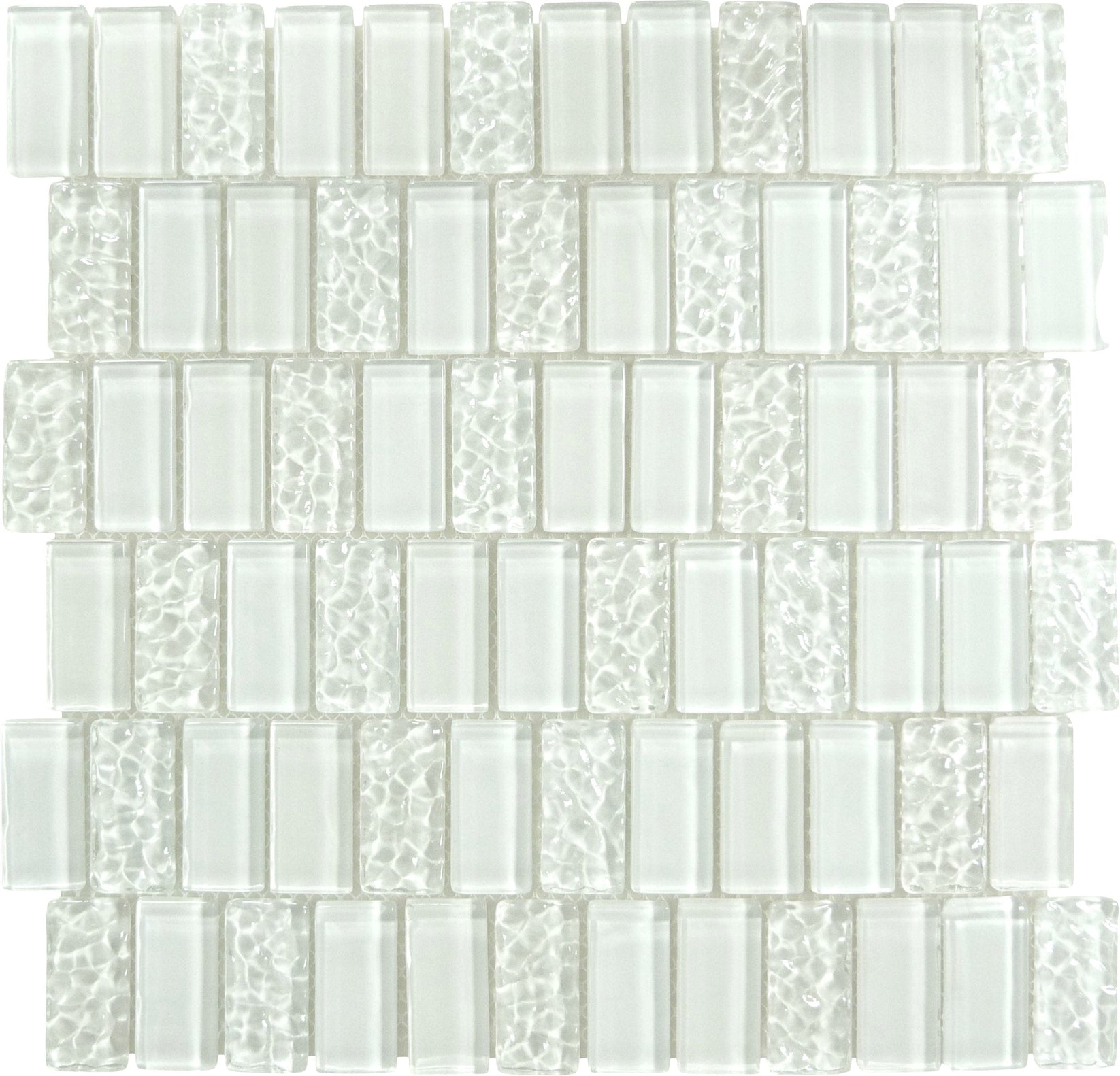 Watercraft White Sand 1x2 Stacked Glossy Tile | Oasis Tile