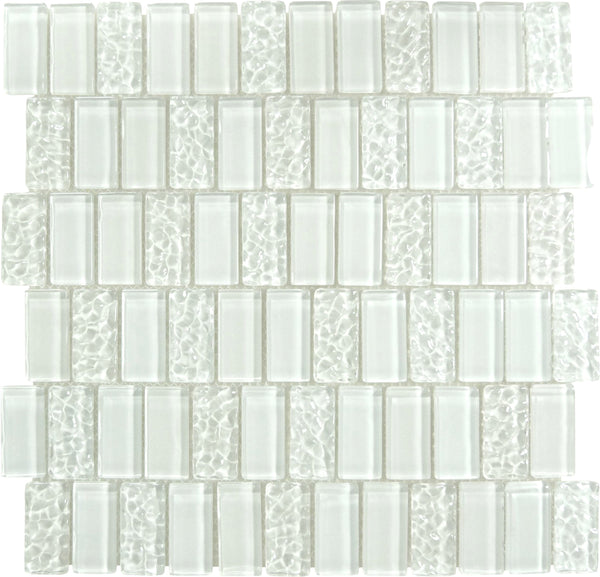 Watercraft White Sand 1x2 Stacked Glossy Tile | Oasis Tile