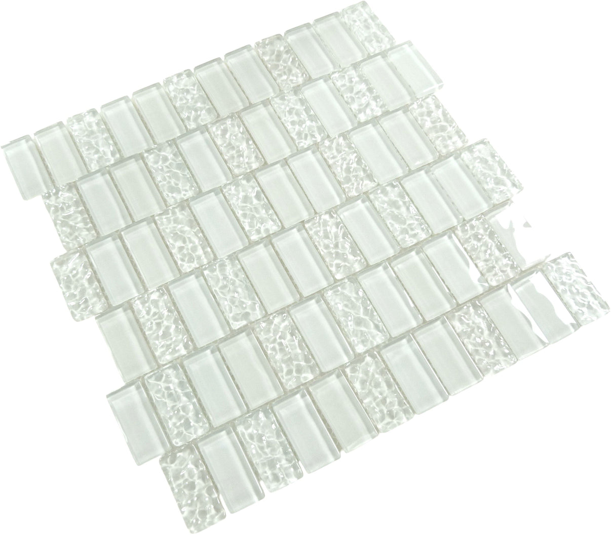 Watercraft White Sand 1x2 Stacked Glossy Tile | Oasis Tile