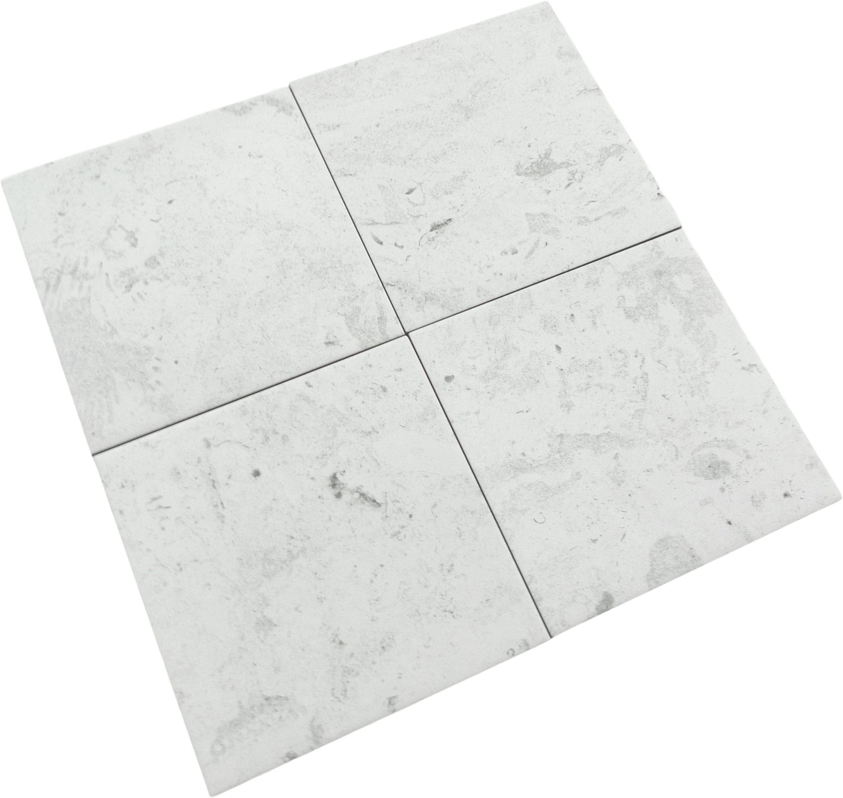 AlttoGlass Coralina White 6x6 Matte Porcelain Tile | Oasis Tile