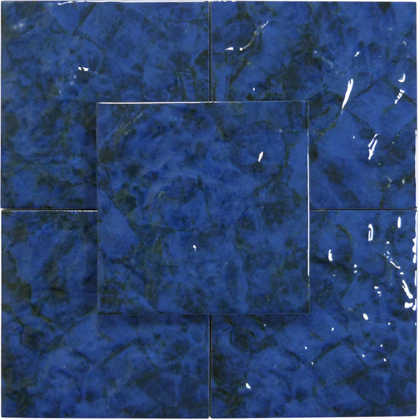 Reef Relief Cobalto Blue 6x6 Glossy Porcelain Tile | Oasis Tile