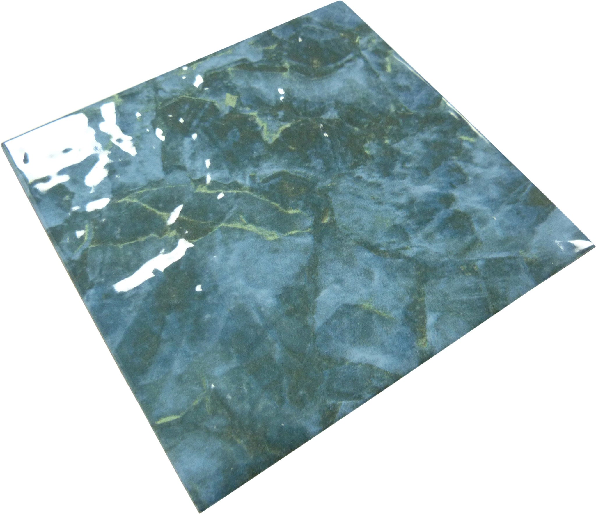 Reef Relief Indigo Blue 6x6 Glossy Porcelain Tile | Oasis Tile