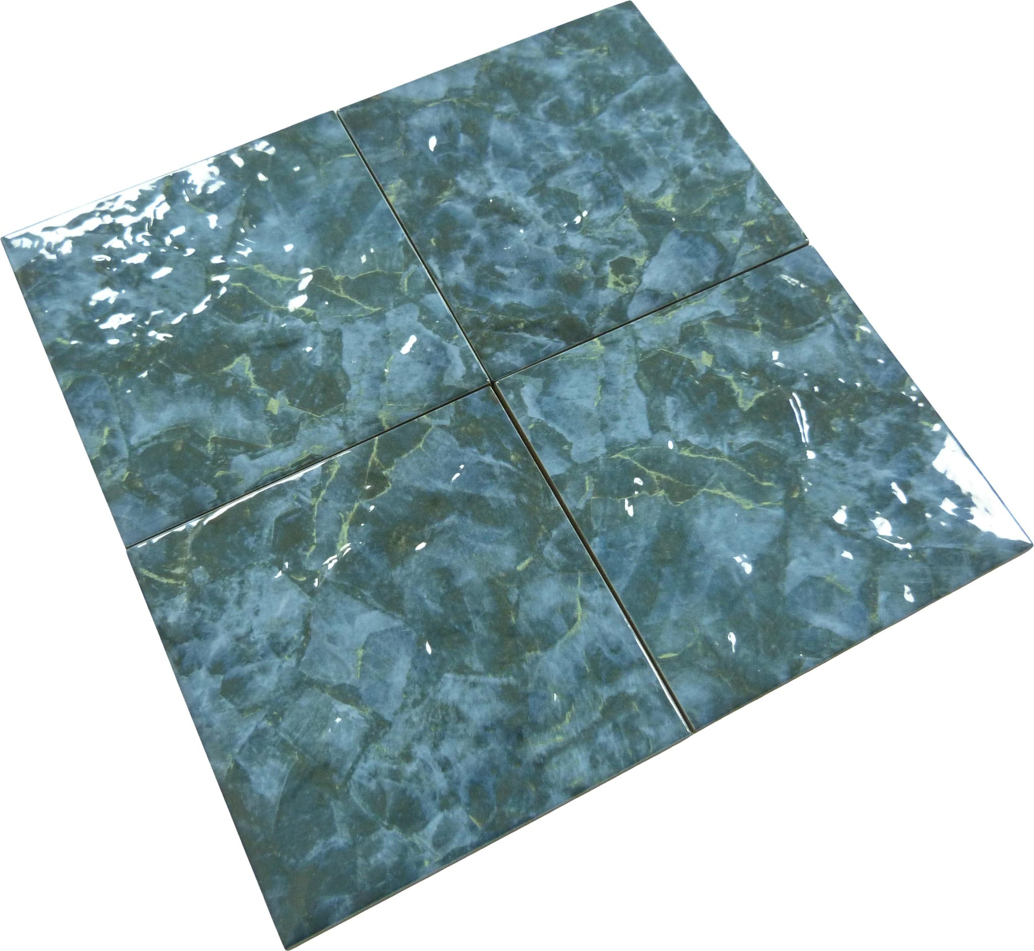 Reef Relief Indigo Blue 6x6 Glossy Porcelain Tile | Oasis Tile