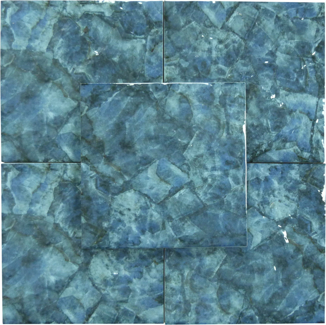 Reef Relief Marino Blue 6x6 Glossy Porcelain Tile | Oasis Tile