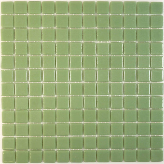 Light Green 1x1 Glass Glossy Tile | Light Green Tile | Oasis