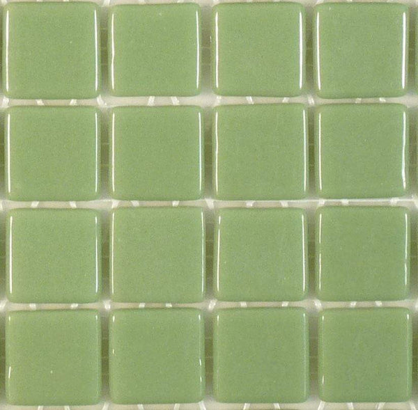 Light Green 1x1 Glass Glossy Tile | Light Green Tile | Oasis
