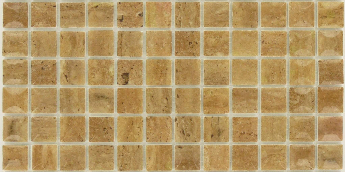Edna Travertine Mosaic Tile | Travertine Glass Tile