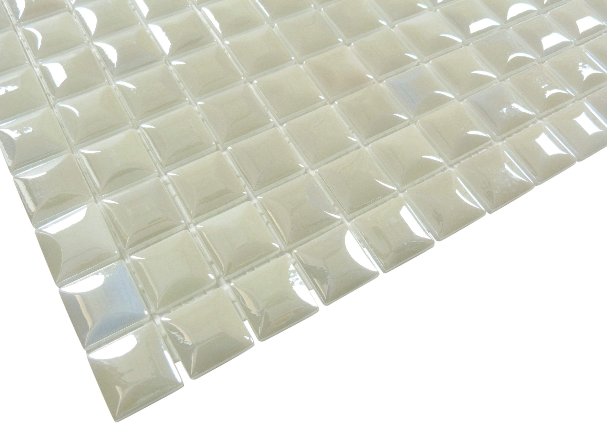 This Edna White Glass Tile Is Ideal | Order At Oasis Tile