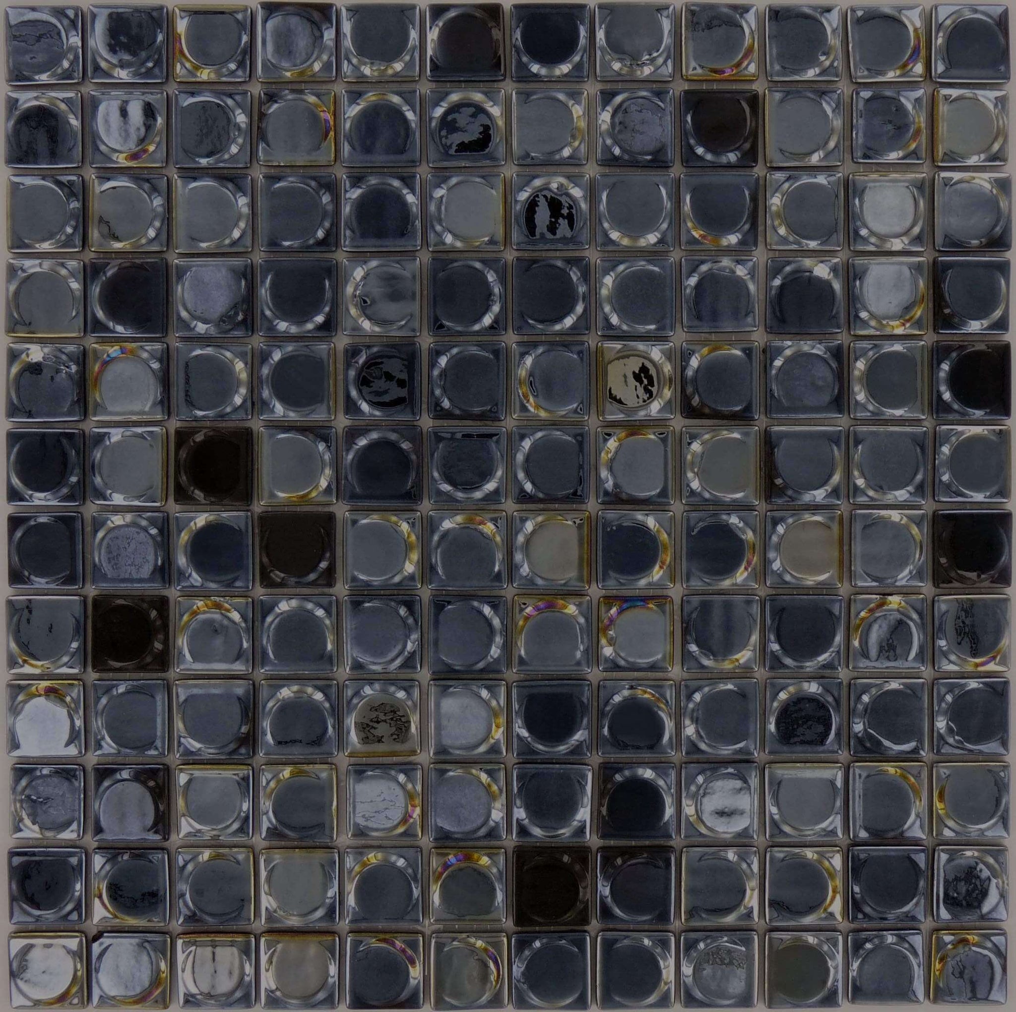 Black Glass Mosaic Wall Tiles For Bathroom, Backsplash Or Kitchen