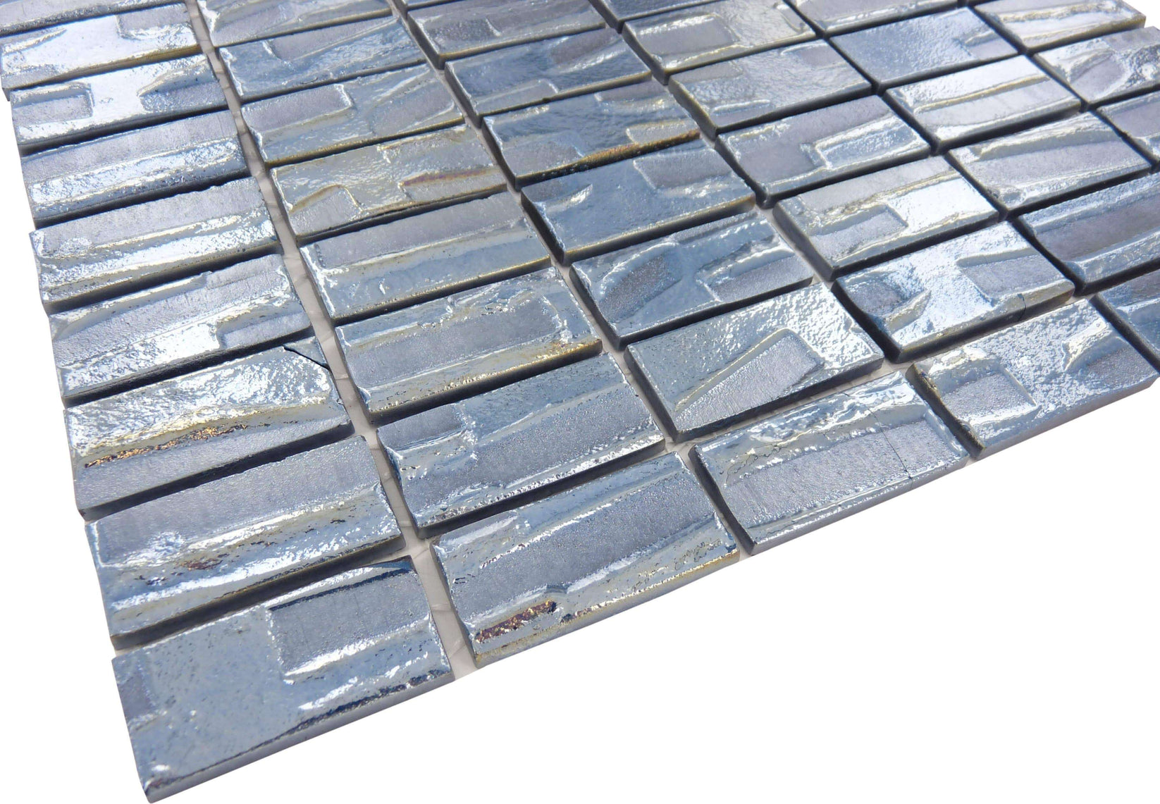 Vidrepur Blue Planet Brick 1" x 2" Glossy Glass Tile 095660M