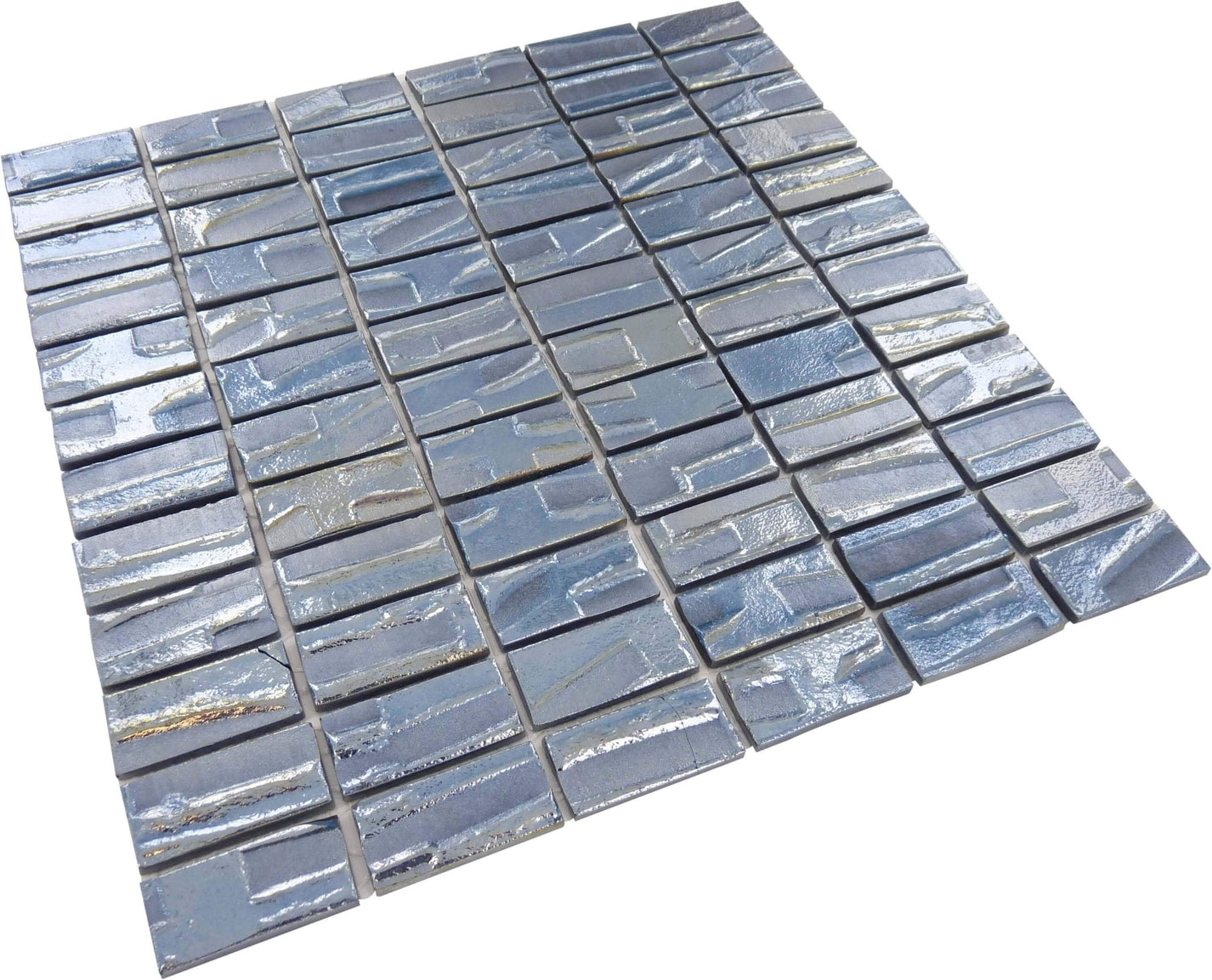Vidrepur Blue Planet Brick 1" x 2" Glossy Glass Tile 095660M