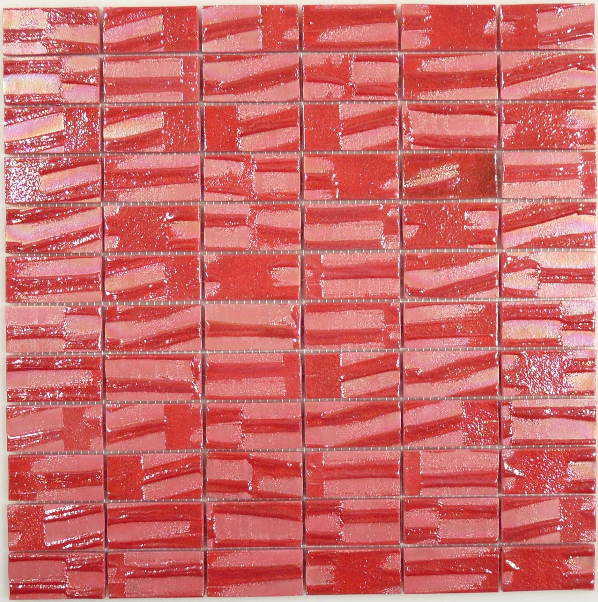 Buy red glass mosaic tile backsplash for Kitchen wall or floors