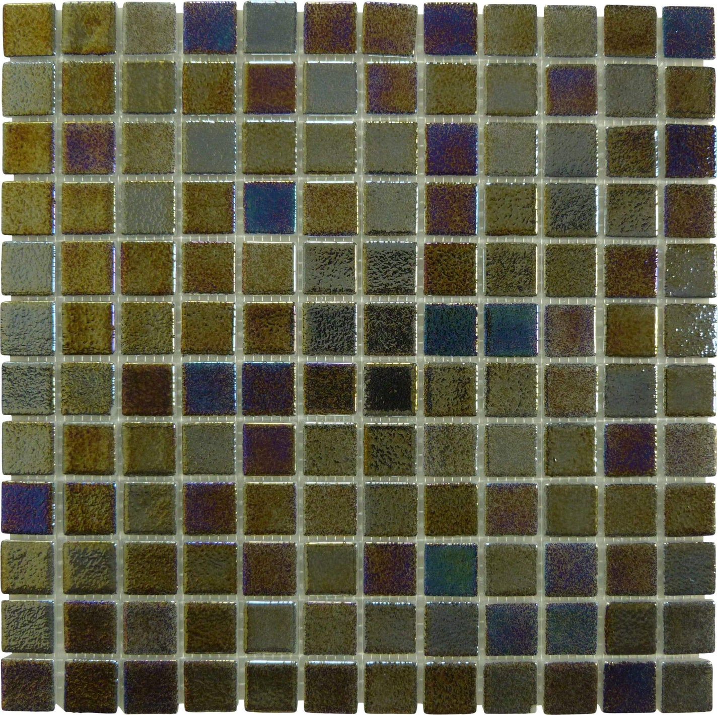 Vidrepur Shell Deep Purple 1" x 1" Glossy & Iridescent Glass Tile 093556M