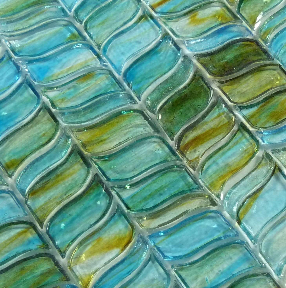Angels Wings Blue Wisteria Glossy Glass Tile | Oasis Tile