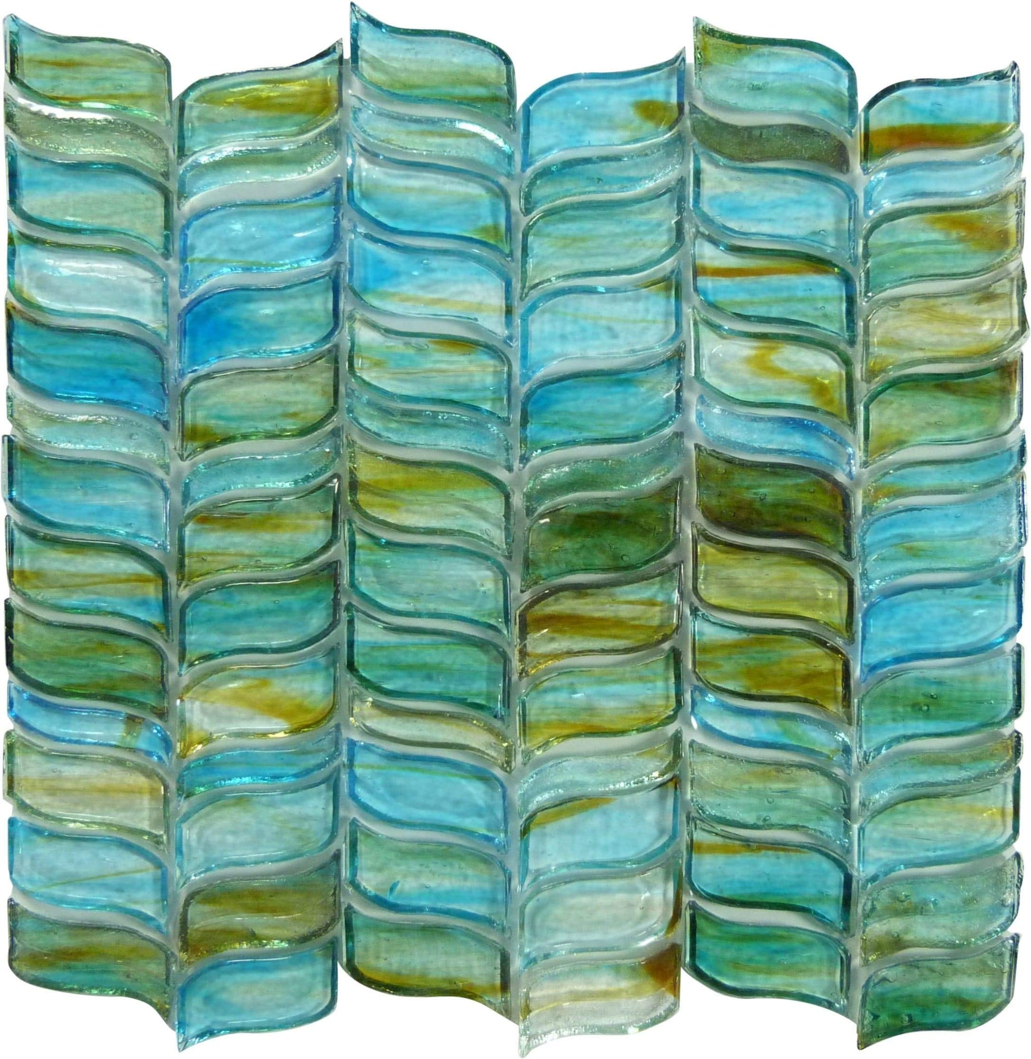 Angels Wings Blue Wisteria Glossy Glass Tile | Oasis Tile