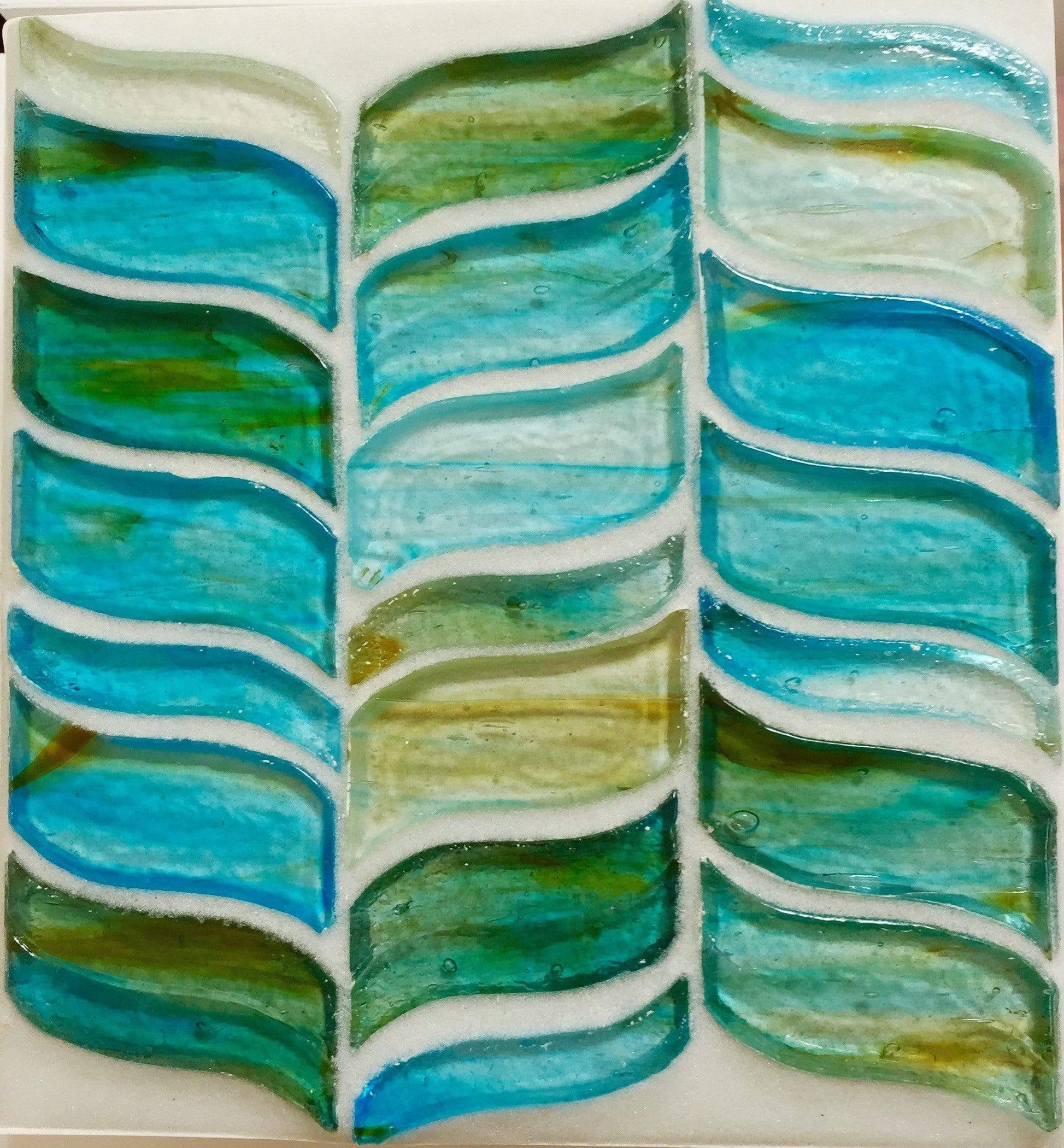Angels Wings Blue Wisteria Glossy Glass Tile | Oasis Tile
