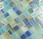 Hirsch 1'' x 1'' Blue Glass Square Tile Glossy JB1270