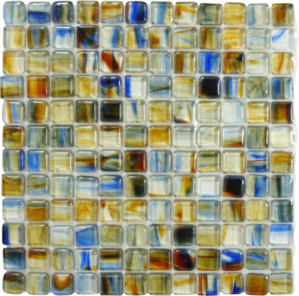 Hirsch 1'' x 1'' Orange Glass Square Tile Glossy SF1240