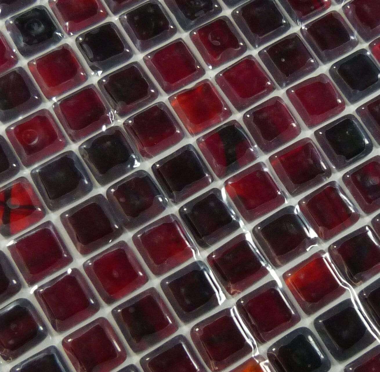Hirsch 1'' x 1'' Red Glass Square Tile Glossy SF0356