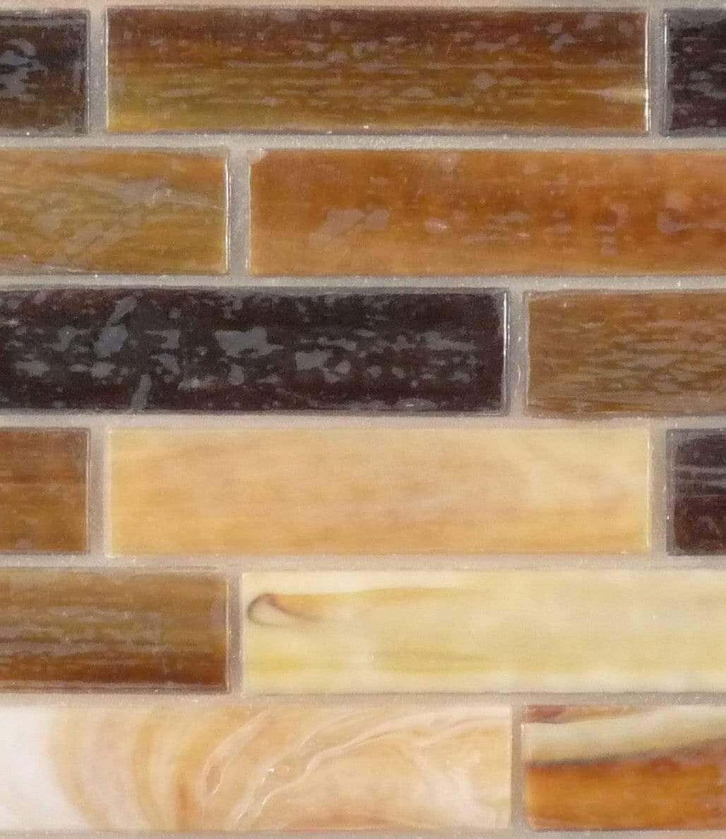 Hirsch 1'' x 4'' Brown Glass Uniform Brick Tile Glossy LN0007