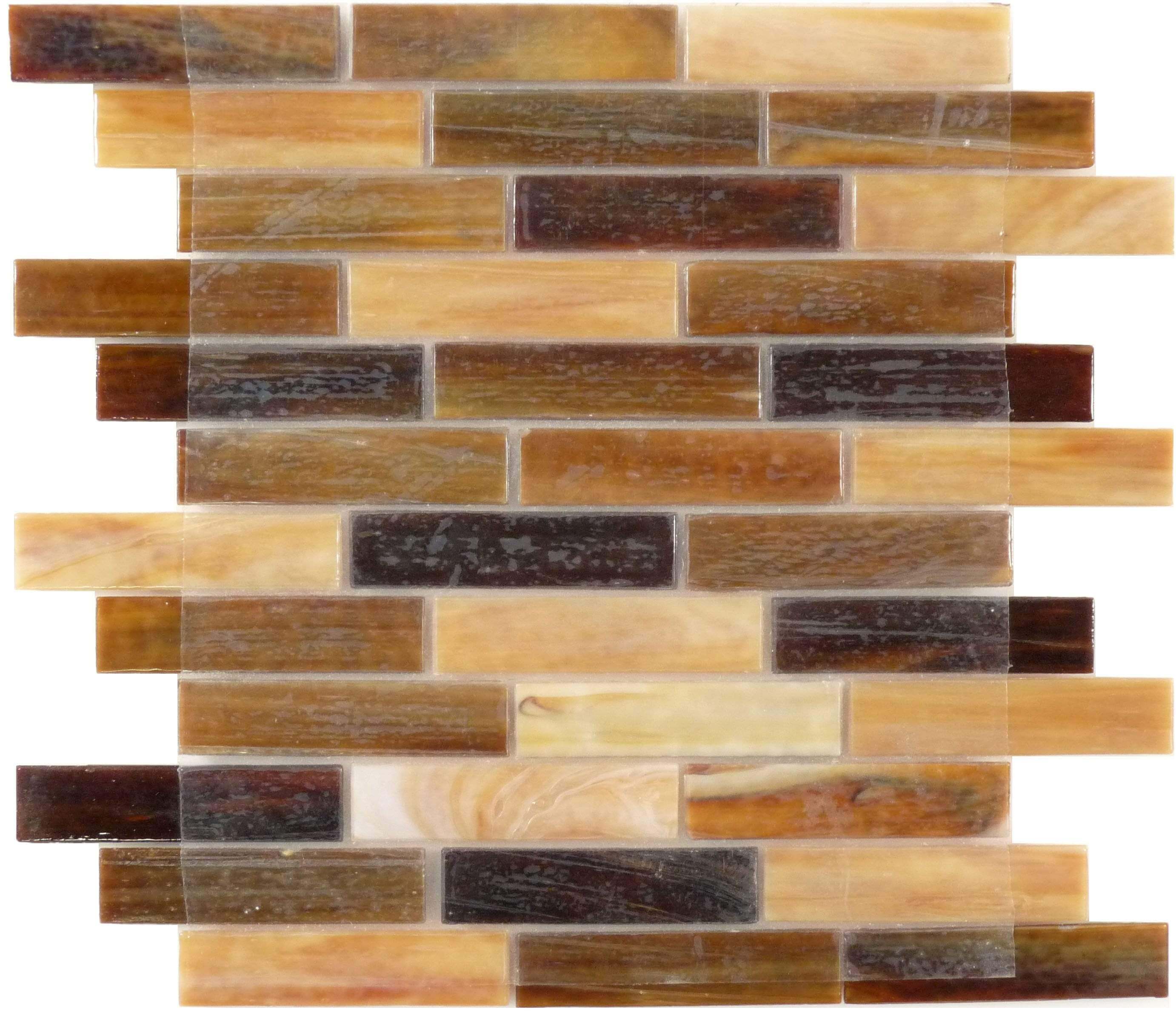 Hirsch 1'' x 4'' Brown Glass Uniform Brick Tile Glossy LN0007