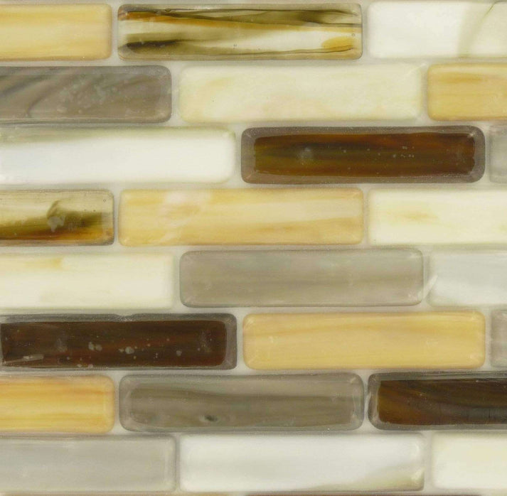 Hirsch 1'' x 4'' Brown Glass Uniform Brick Tile Glossy SF0225L