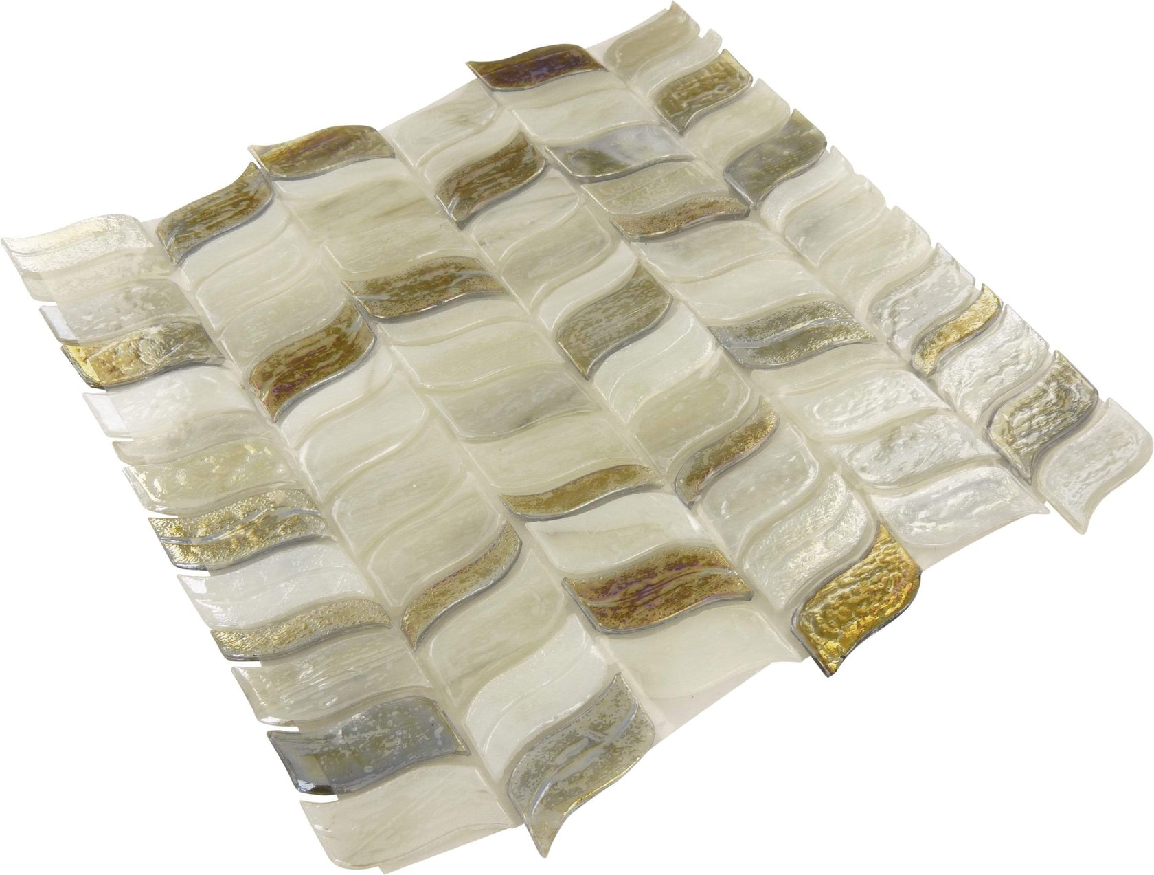 Hirsch Glass Seceret Garden 1" x 2" Brown Glossy and Iridescent Glass ...