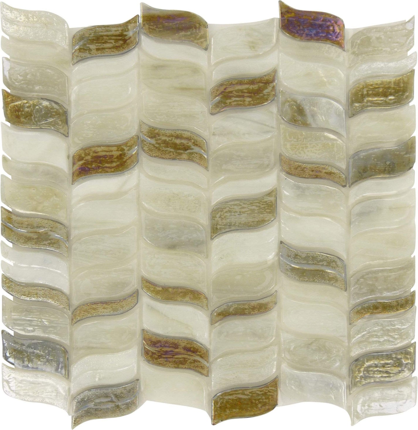 Hirsch Glass Seceret Garden 1" x 2" Brown Glossy and Iridescent Glass ...