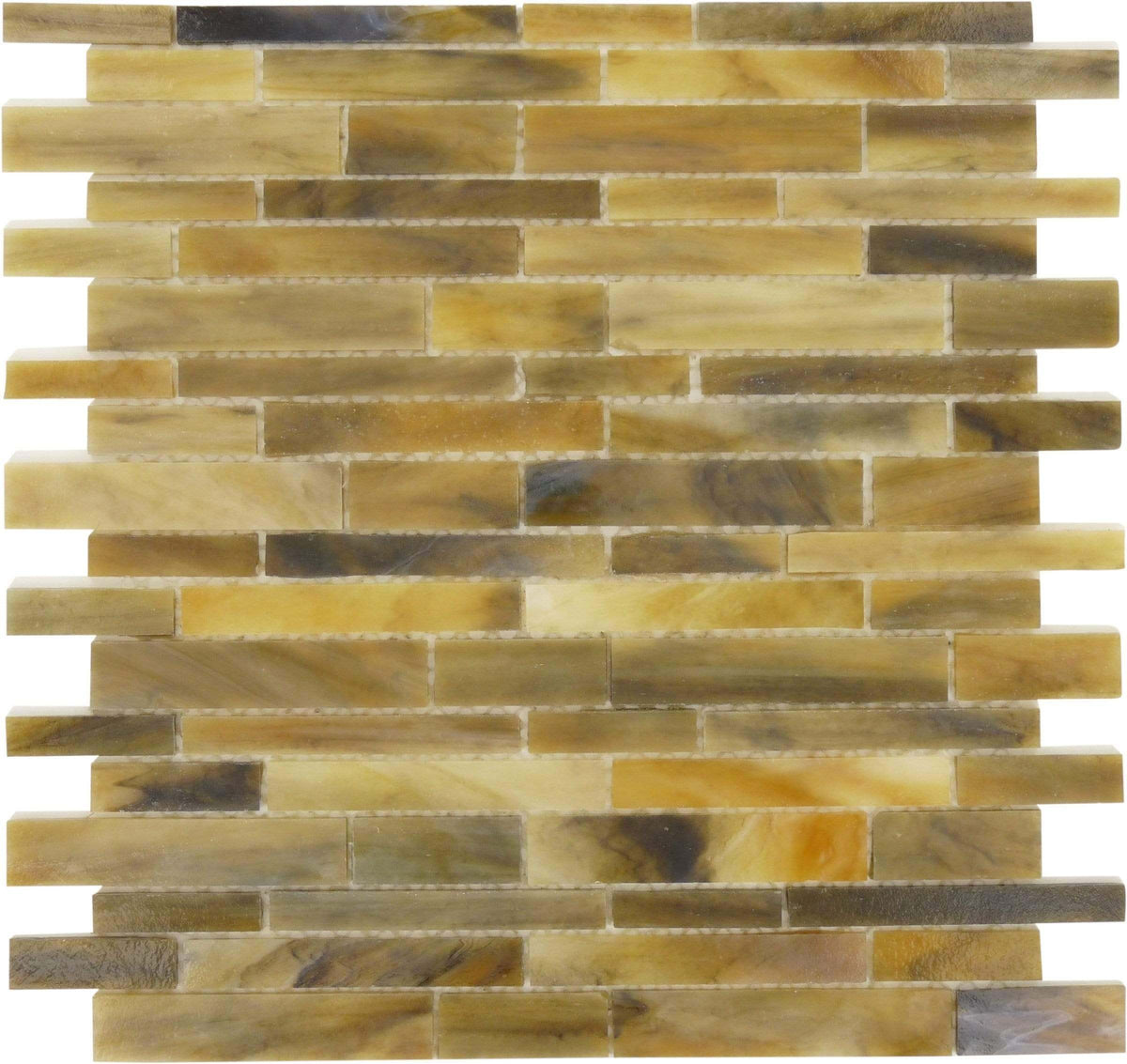 Hirsch Random Bricks Brown Glass Random Bricks Tile Glossy JS0199