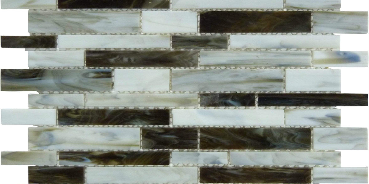 Hirsch Random Bricks Brown Glass Random Bricks Tile Glossy JSM205