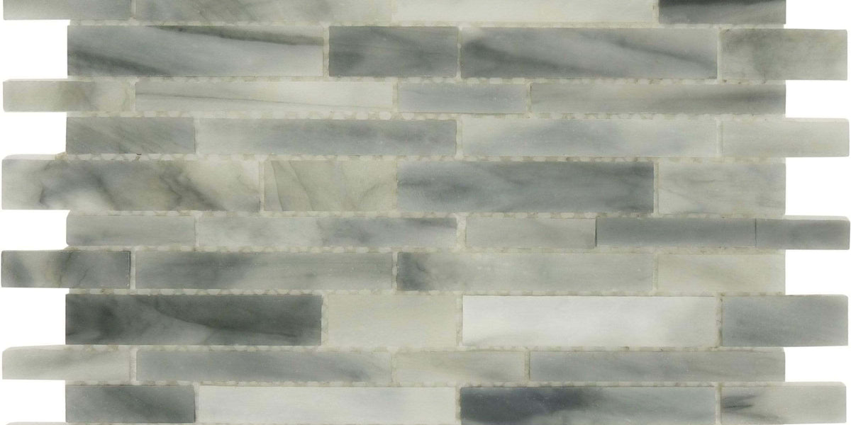 Hirsch Random Bricks Grey Glass Random Bricks Tile Glossy JS0387