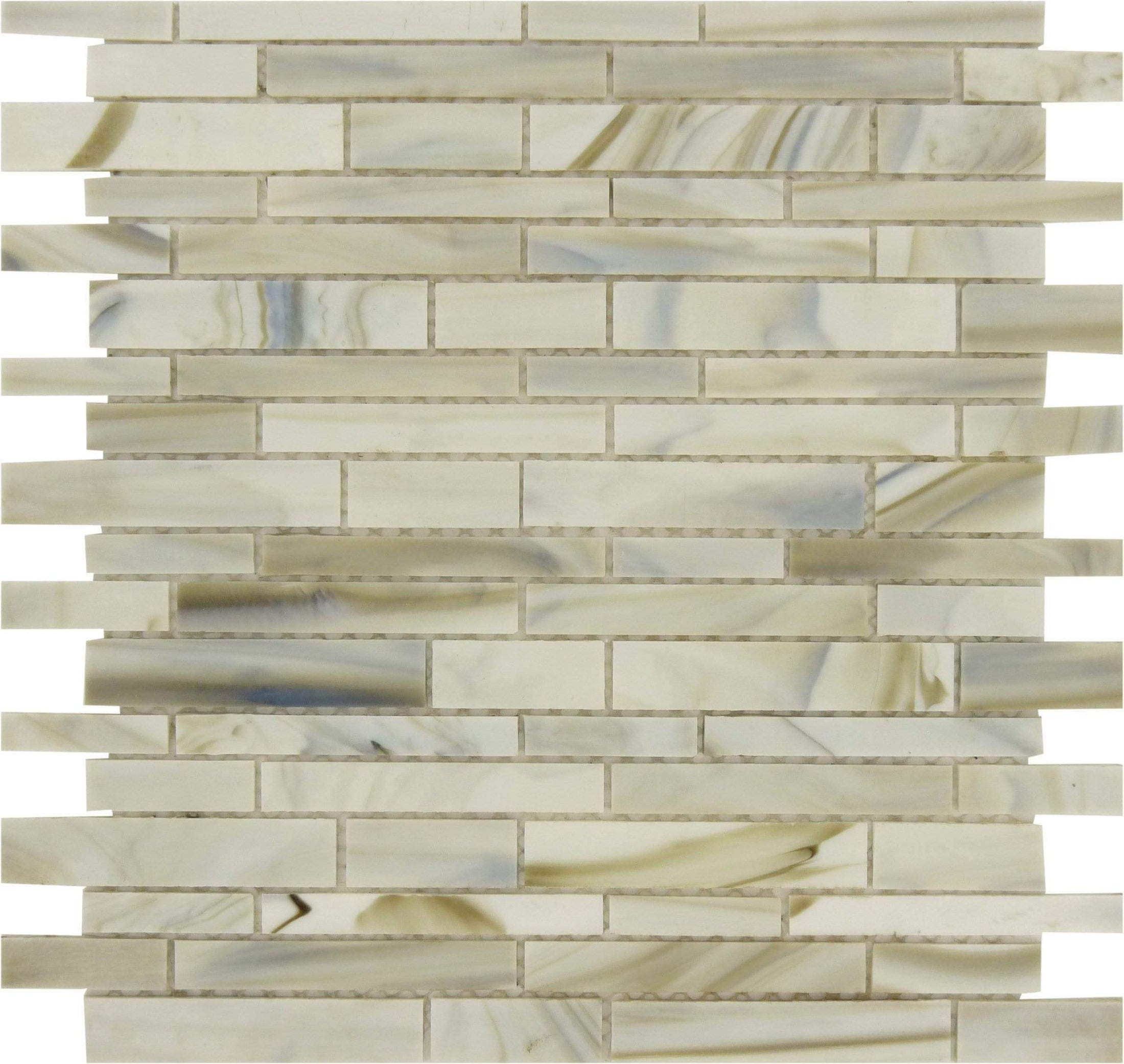 Hirsch Random Bricks Grey Glass Random Bricks Tile Glossy JS2131