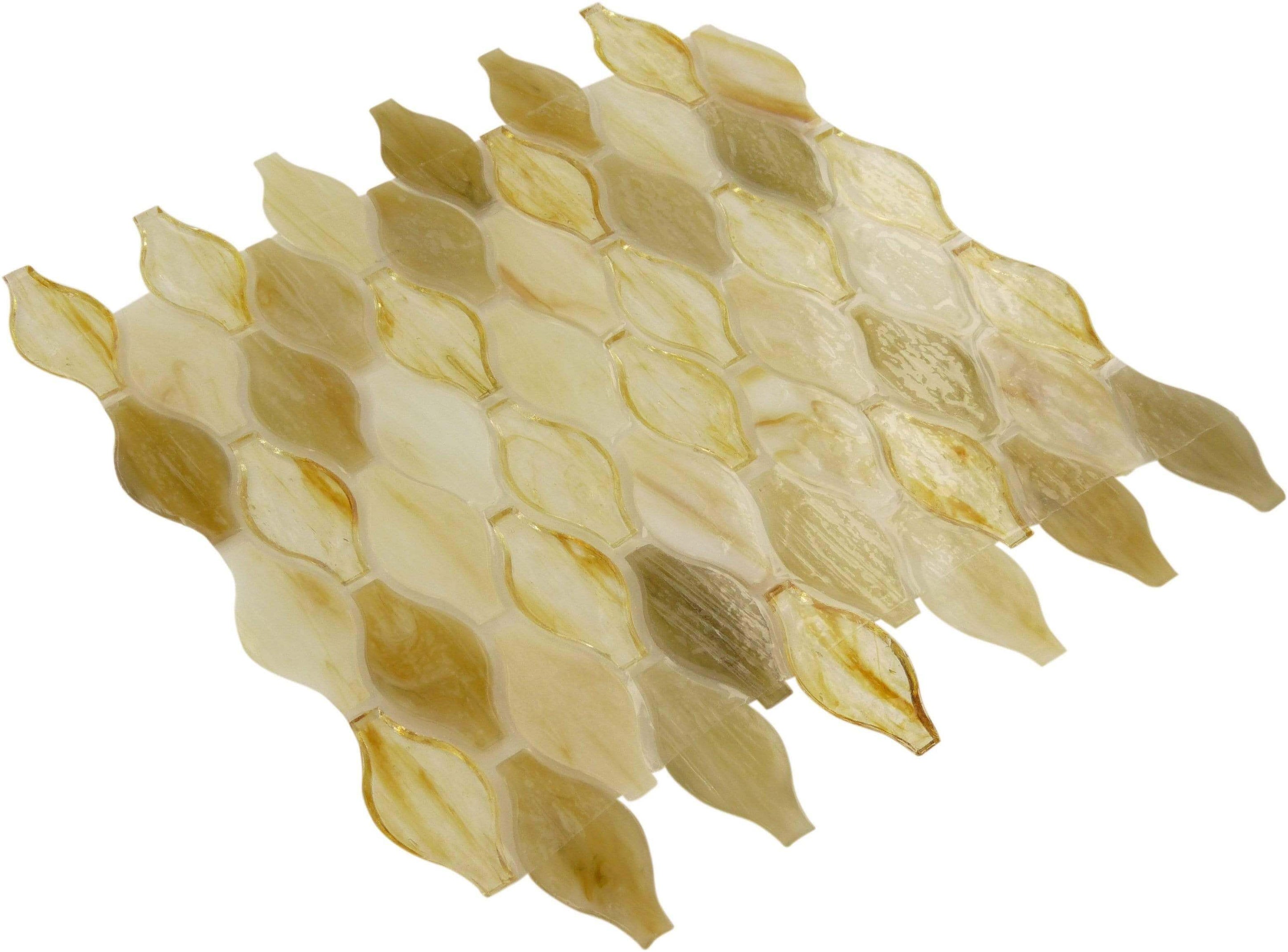 Hirsch Unique Shapes Cream Beige Glass Unique Shapes Tile Glossy XCM221
