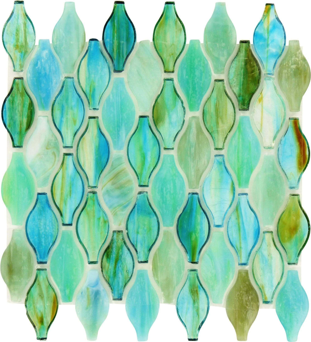 Hirsch Unique Shapes Green Glass Unique Shapes Tile Glossy XCM212