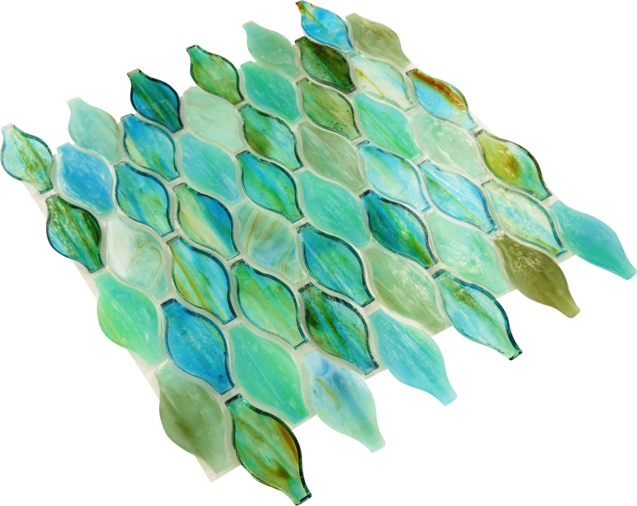Hirsch Unique Shapes Green Glass Unique Shapes Tile Glossy XCM212