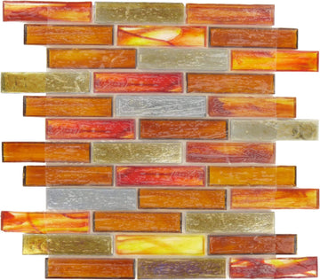 Buy red glass mosaic tile backsplash for Kitchen wall or floors