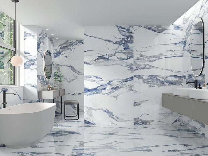 Blue Gem 12x24 Polished Porcelain Tile | Oasis Tile
