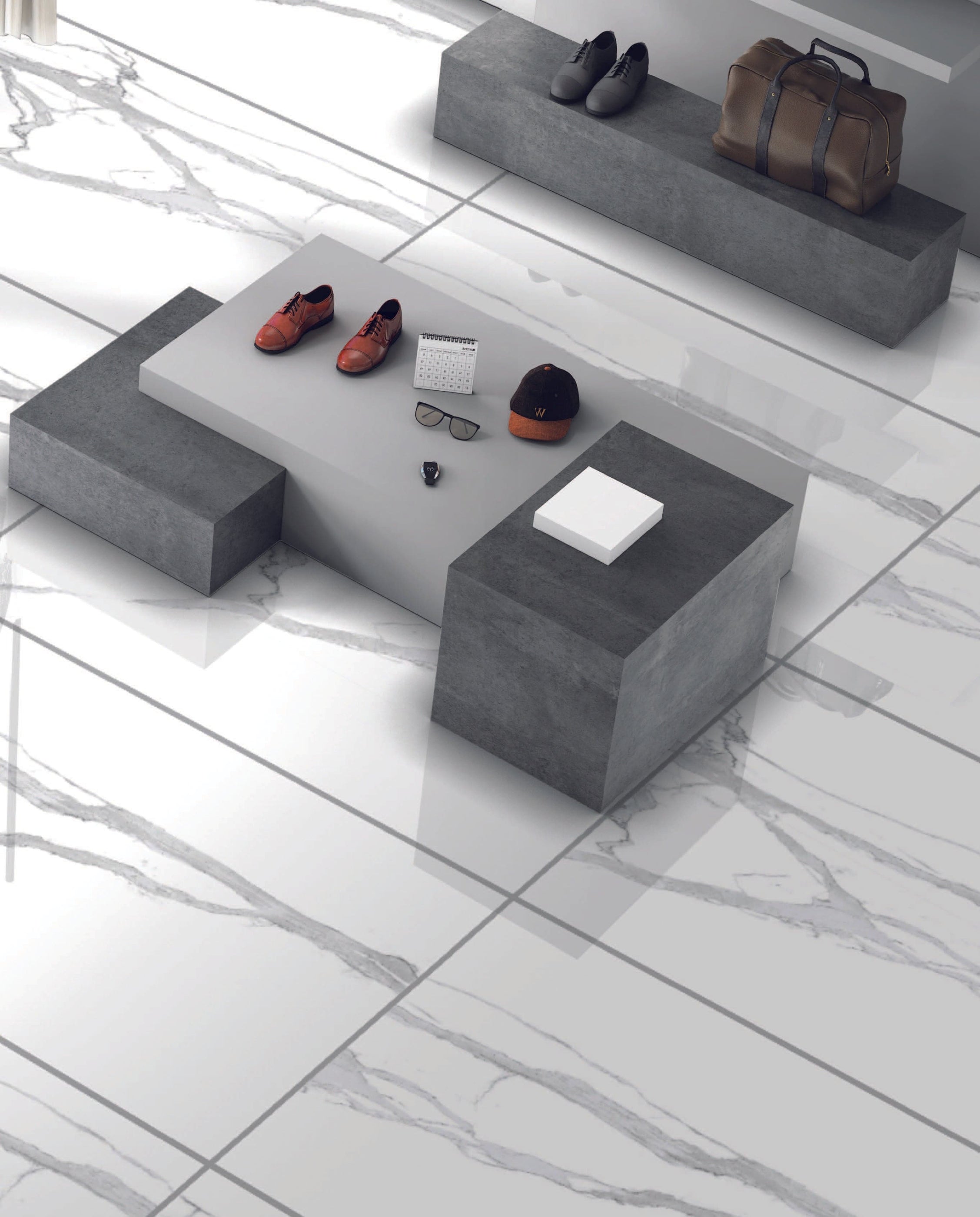 Jolly Statuario White 24x48 Matte Porcelain Tile | Oasis Tile