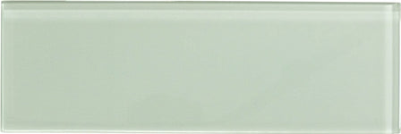 4'' x 12'' Green Glass Subway Tile Glossy C01