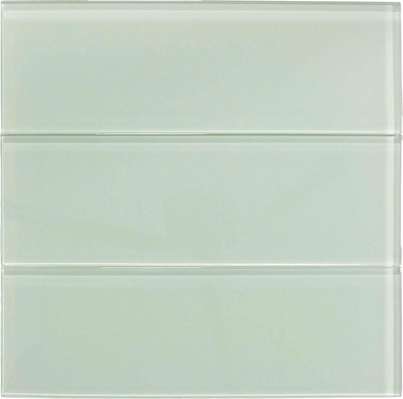 4'' x 12'' Green Glass Subway Tile Glossy C01