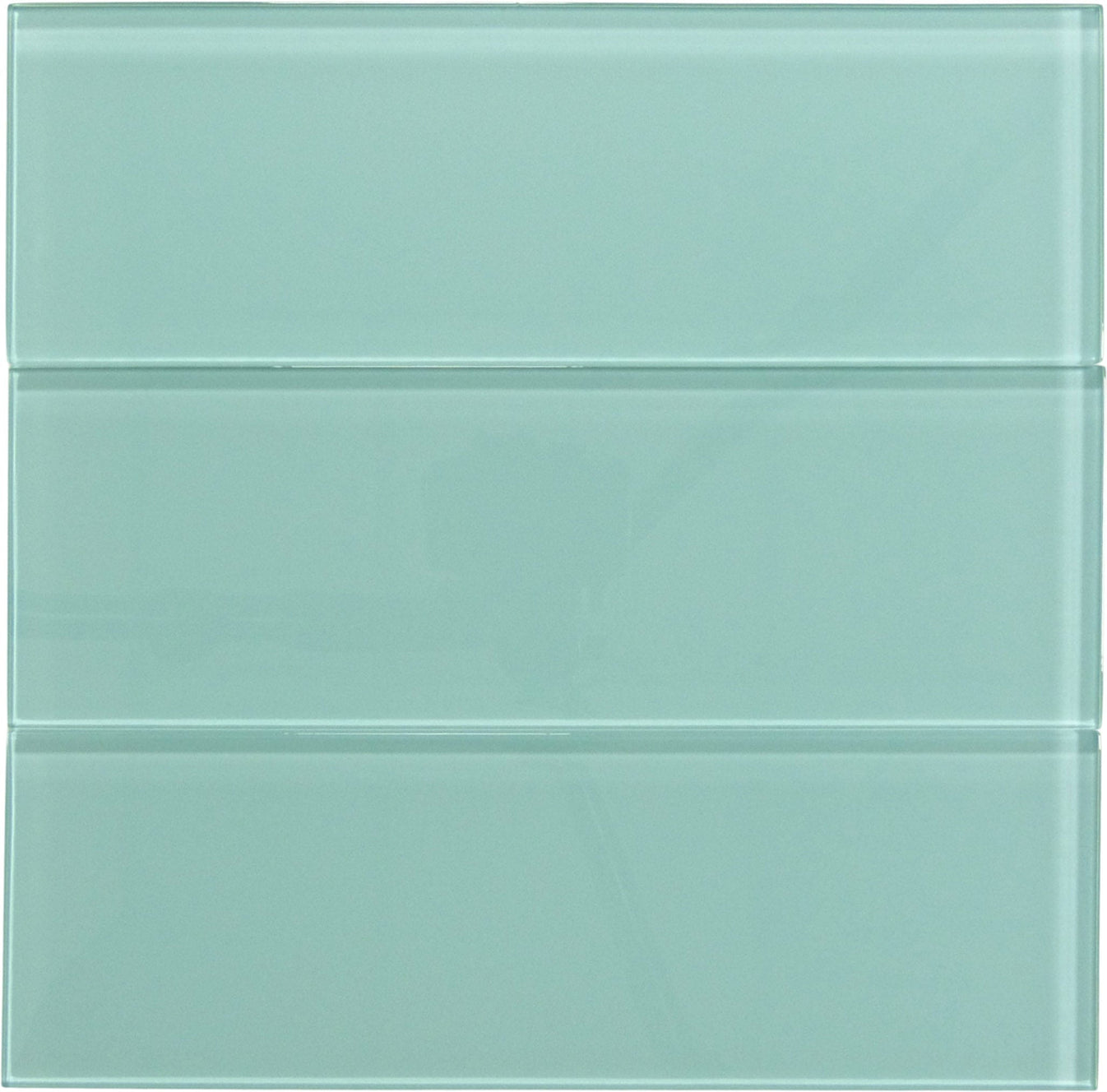 4'' x 12'' Green Glass Subway Tile Glossy C08
